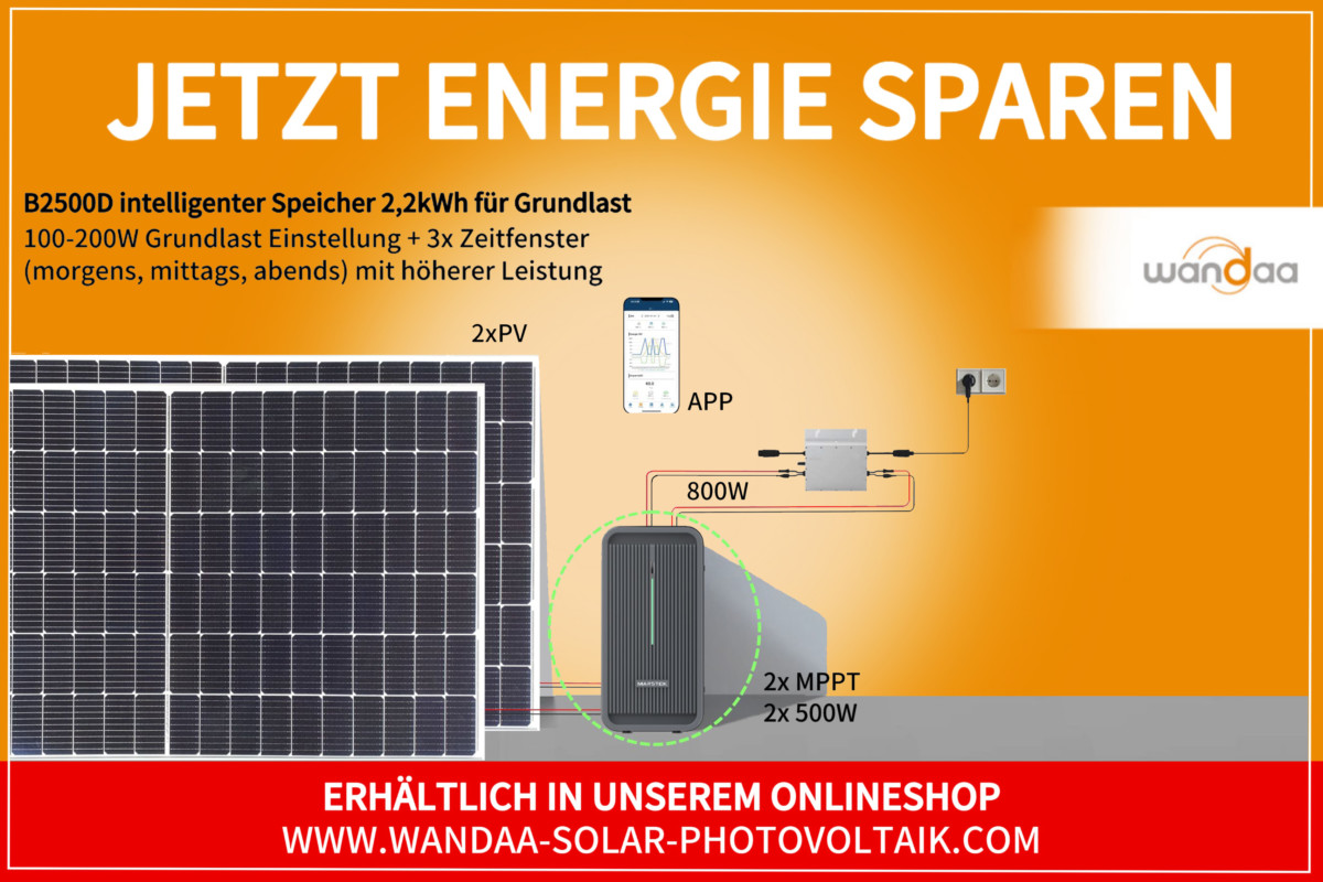 Marstek B2500D Intelligenter Speicher für Balkonkraftwerk, 2,2kWh ...